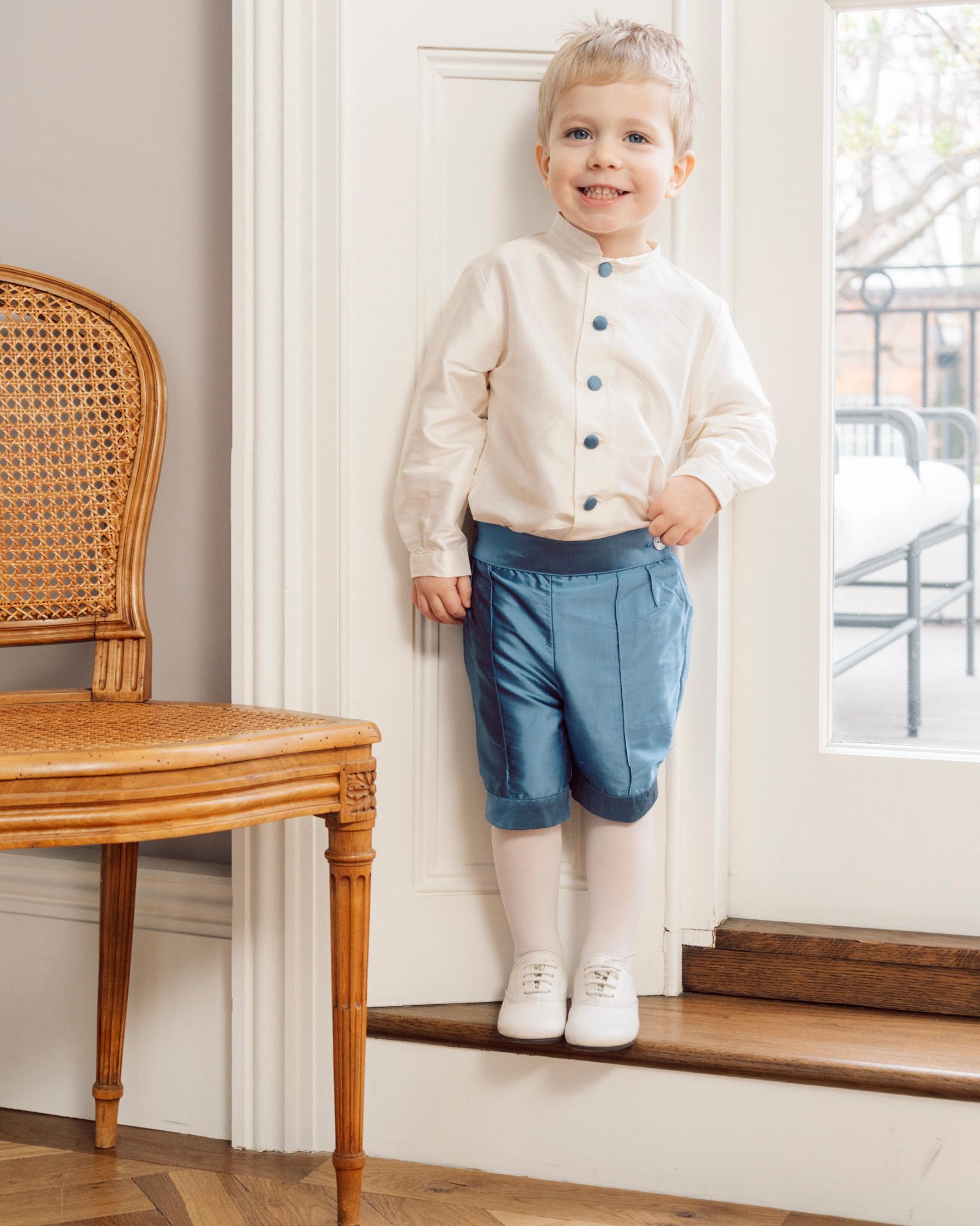 Archie Blue Silk Set - Special Occasion Look | Amaia London