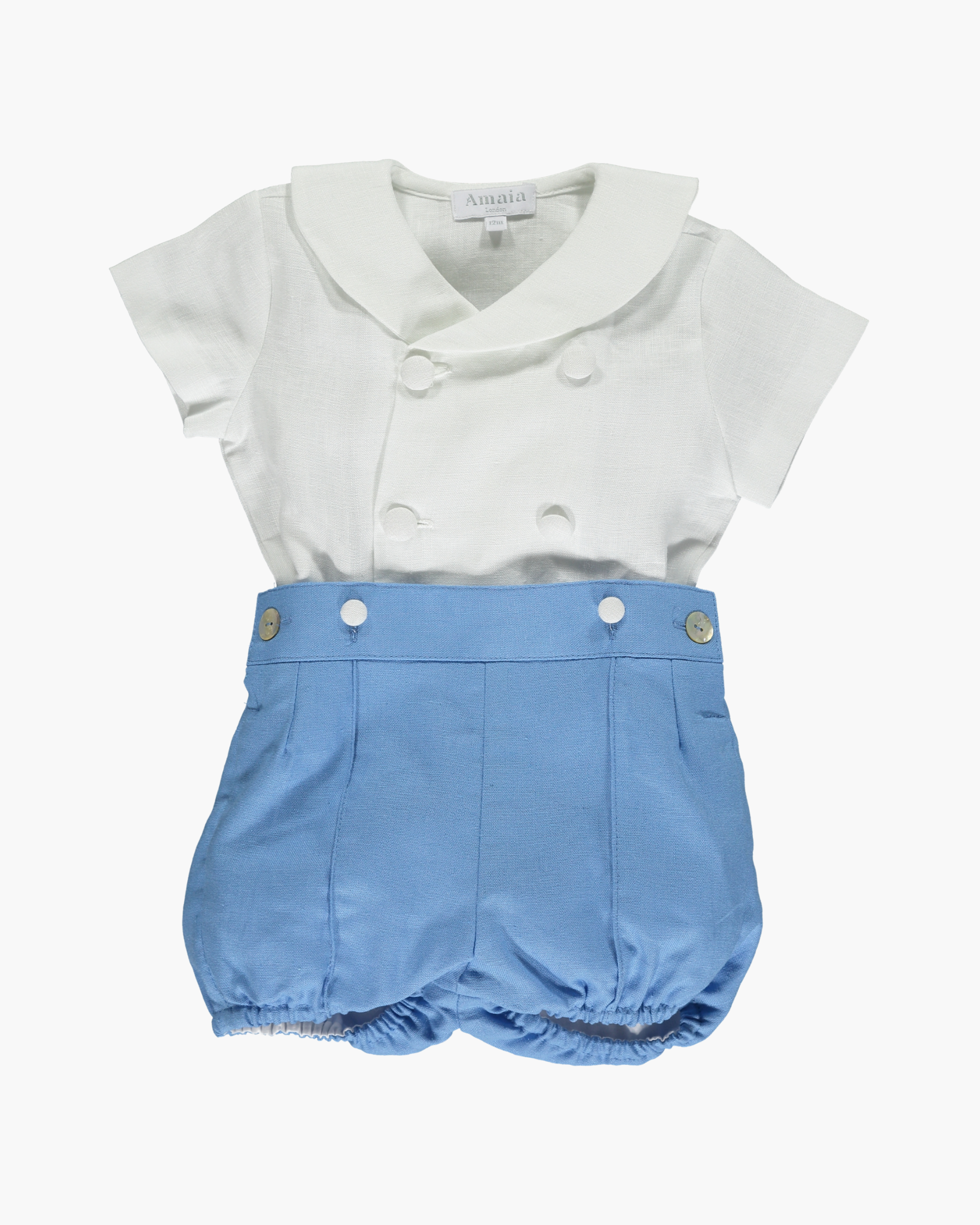 Basil Baby Set Blue - Special Occasion Baby Set | Amaia London