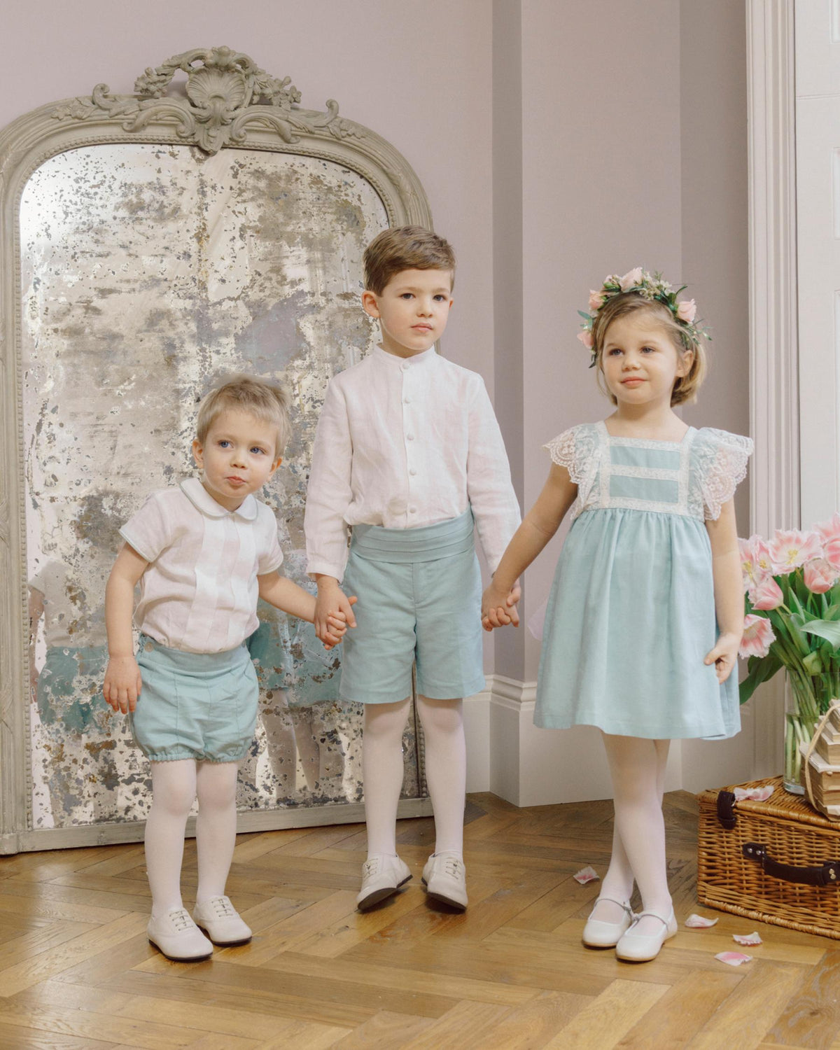 Basil Baby Set Green - Special Occasion Baby Set | Amaia London