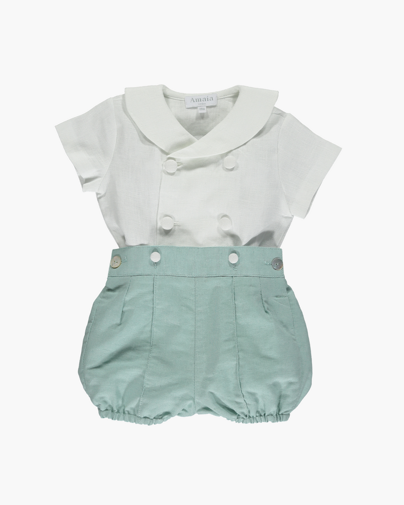 Basil Baby Set Green - Special Occasion Baby Set | Amaia London