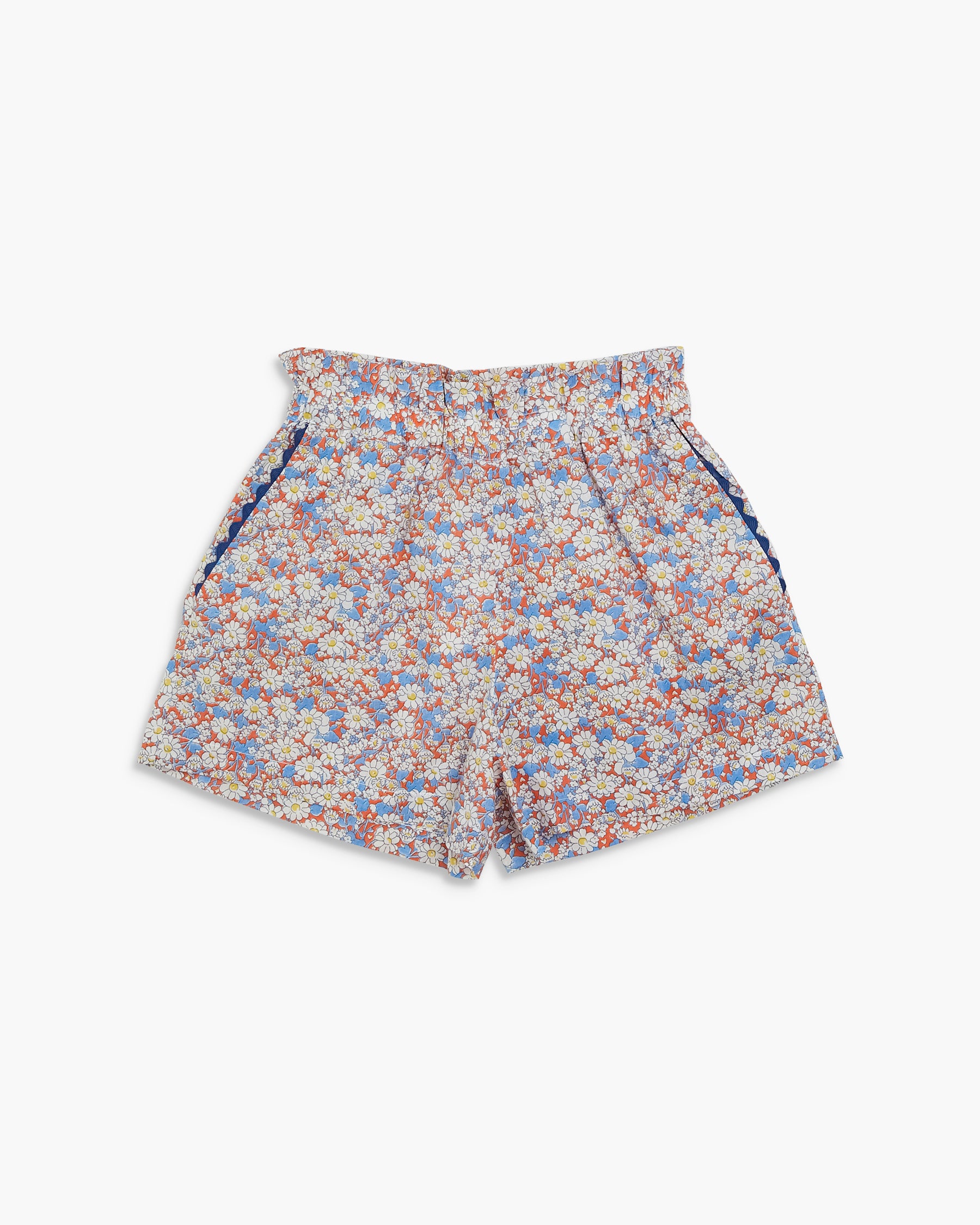 Freesia Short Orange Blue Liberty - Timeless Luxury for Girls | Amaia ...