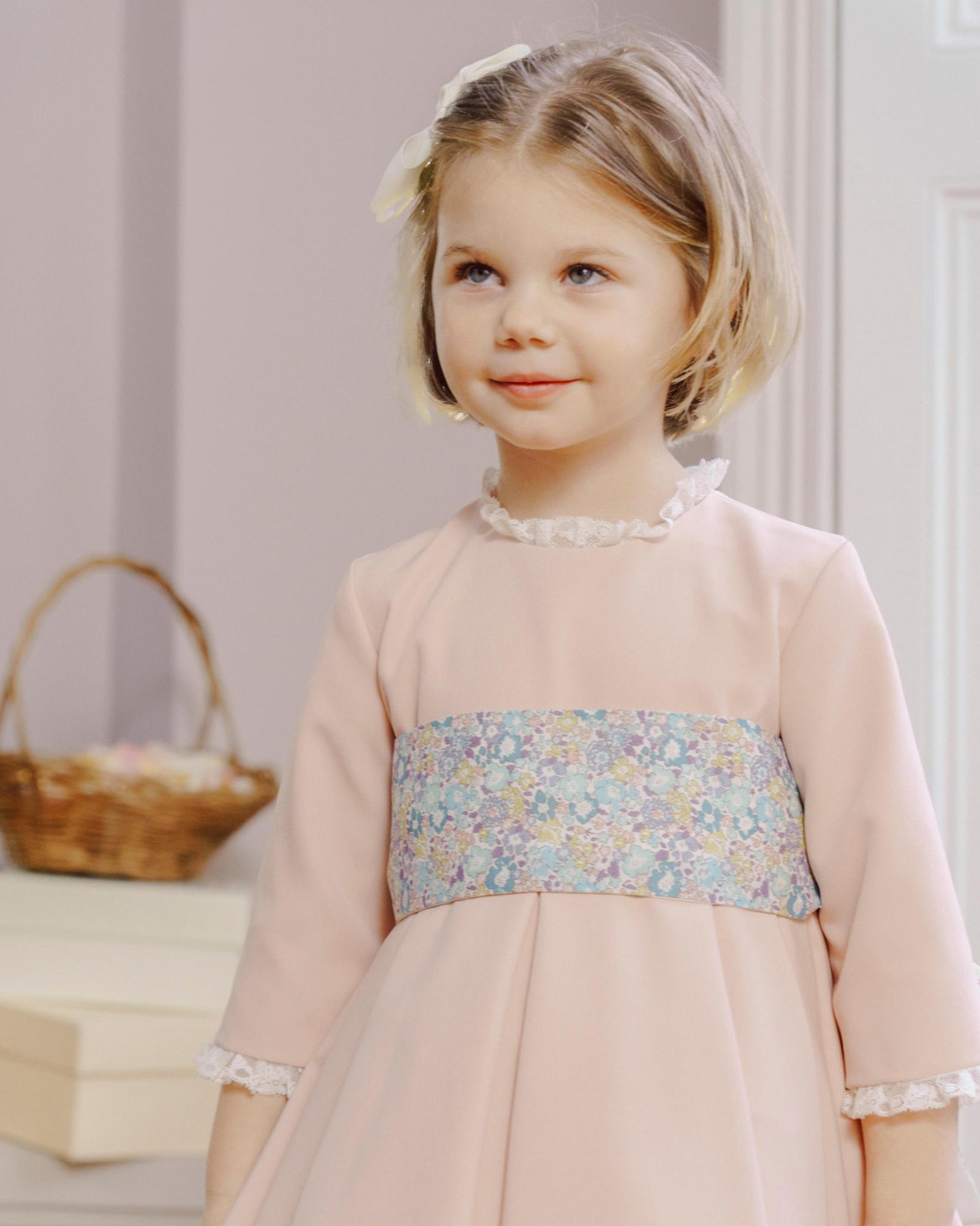 Melanie Classic Pink Ceremony Dress for Girls | Amaia London