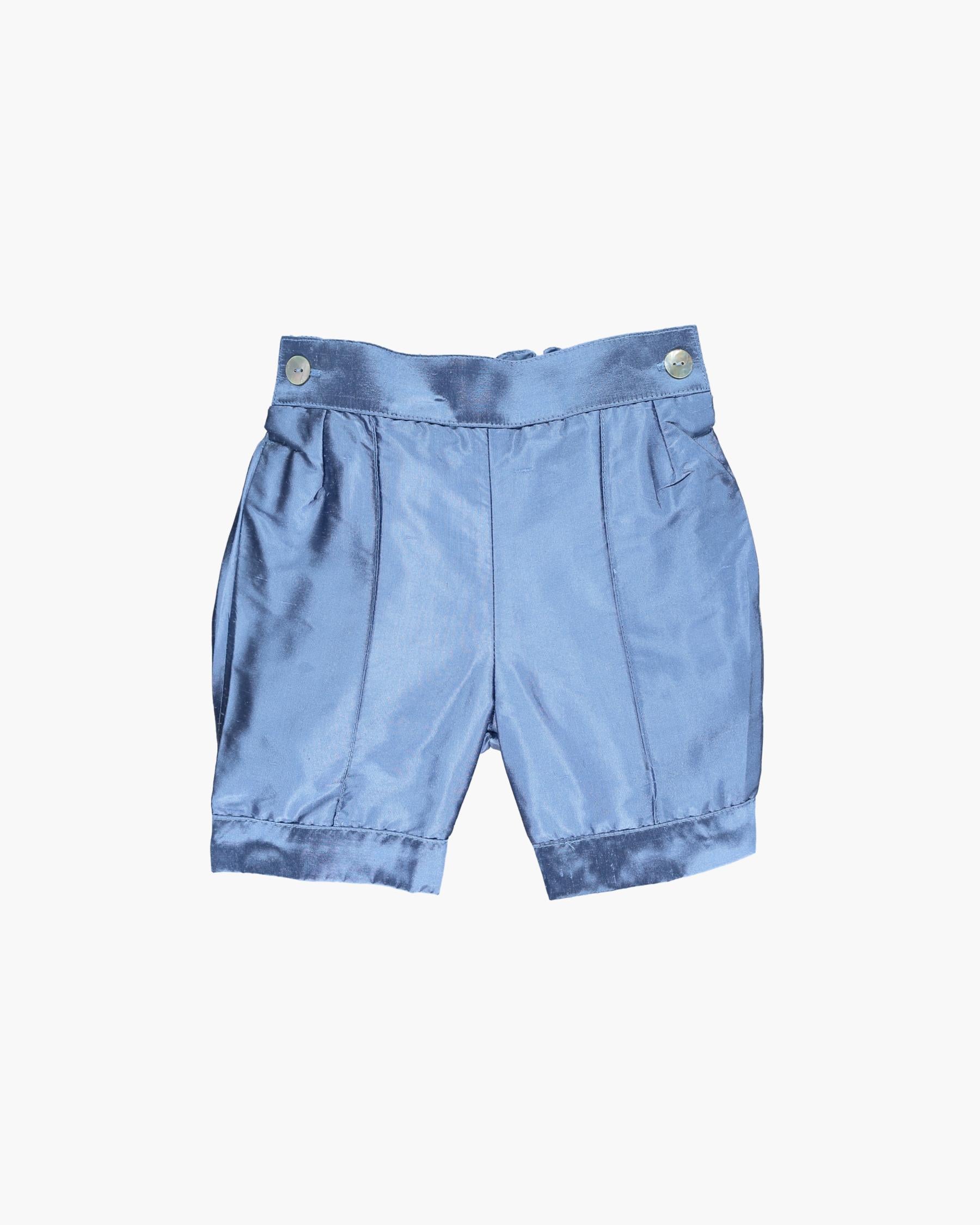 Archie Knickerbocker Silk Blue - Elegant Short for Boys | Amaia London