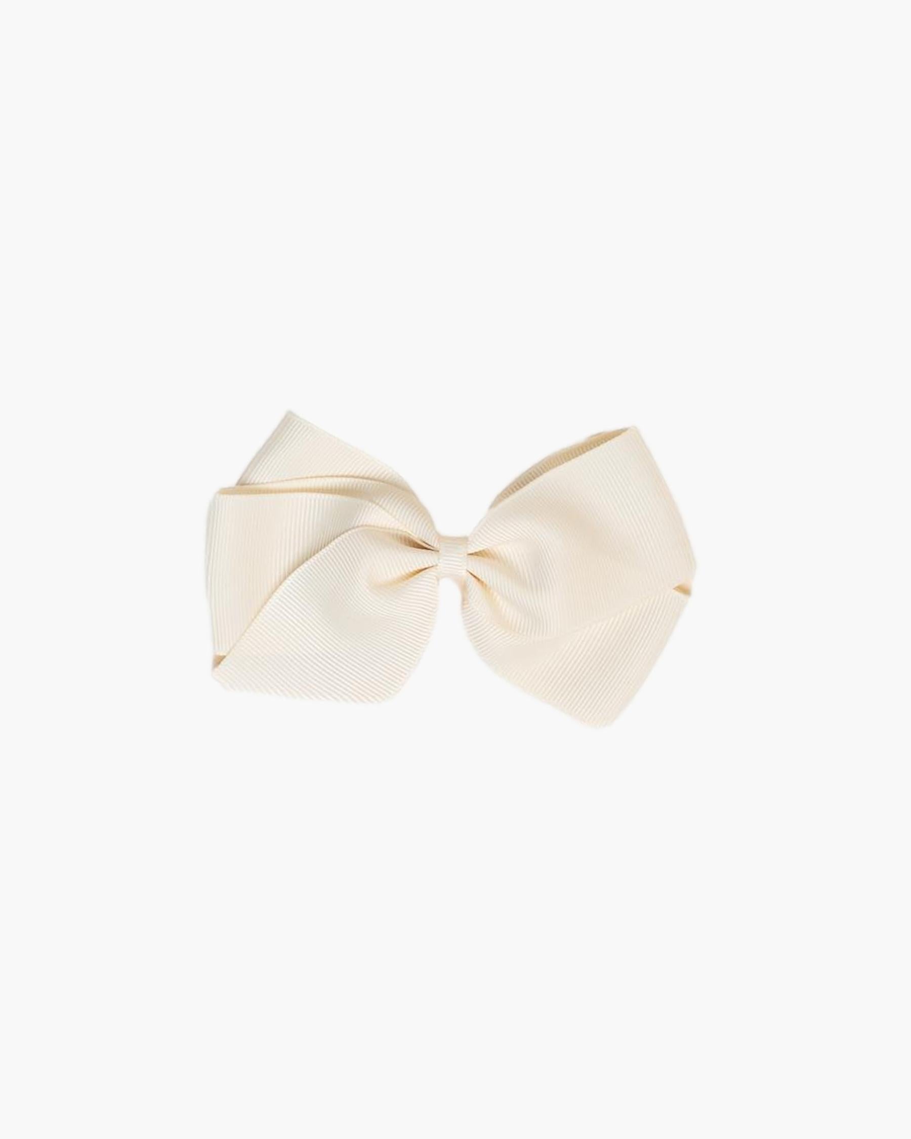 Classic Luxury Cream Large Hair Bow for Girls | Amaia London