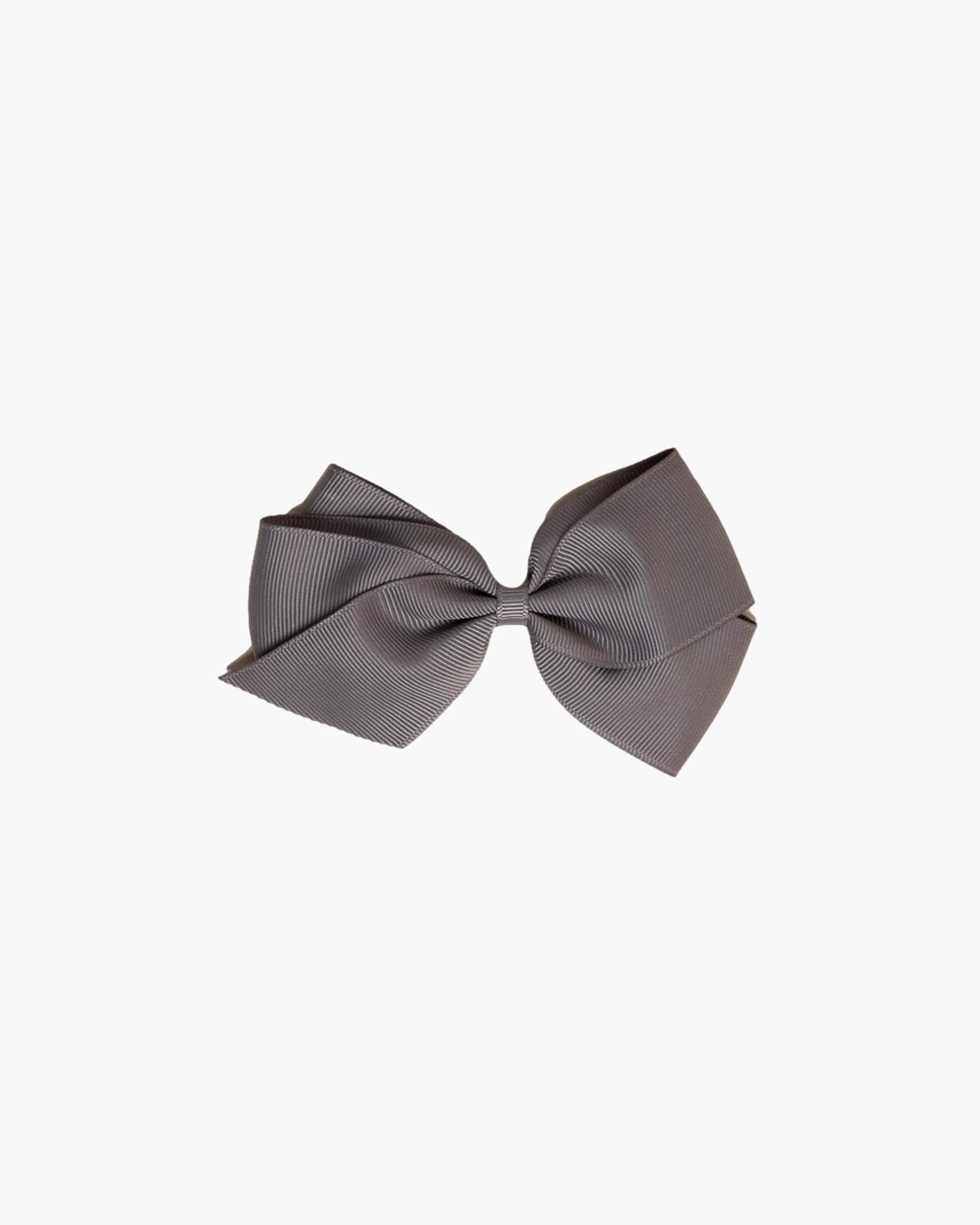 Luxury Grey Large Hair Bow – Classic Style | Amaia London