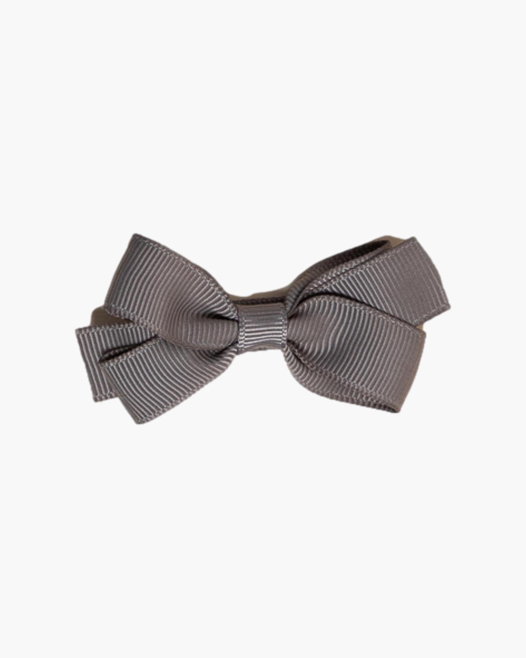 Grey Medium Hair Bow – Traditional Elegance | Amaia London