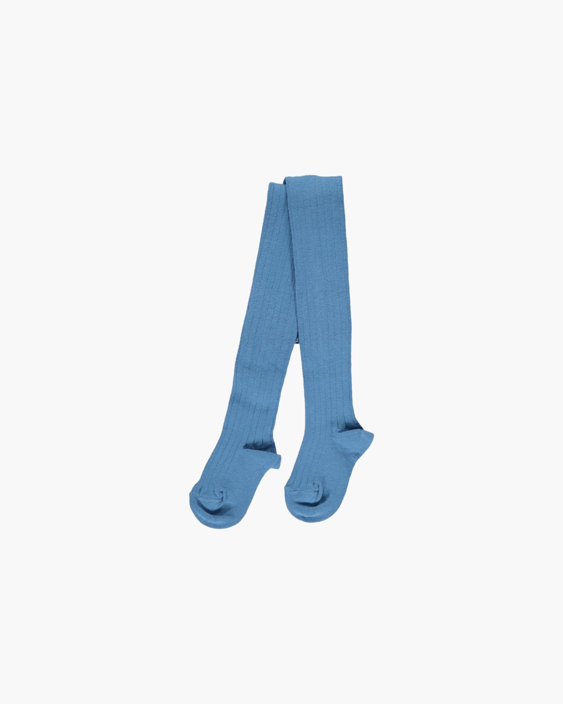 Blue France Ribbed Tights – Classic Style | Amaia London